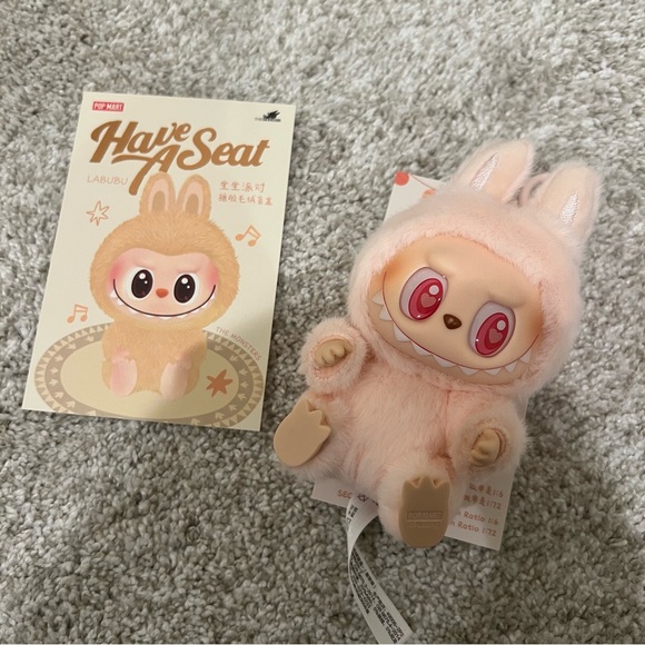 POP MART | Other | Pop Mart Have A Seat Labubu Pink Dada | Poshmark